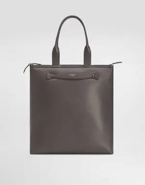 Dolce & Gabbana Calfskin Nappa Leather Shopper - Grey
