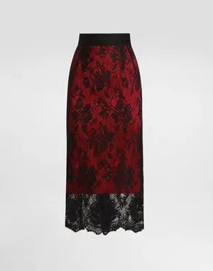 Dolce & Gabbana Lace Pencil Skirt - Black
