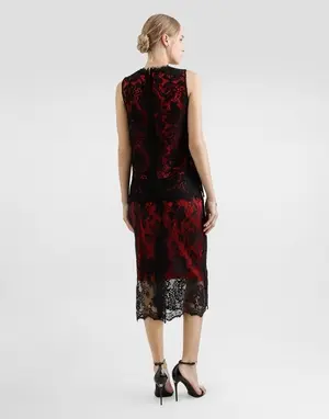 Dolce & Gabbana Lace Pencil Skirt - Black