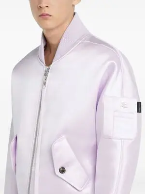 COURREGES Satin Bomber Jacket - Pink