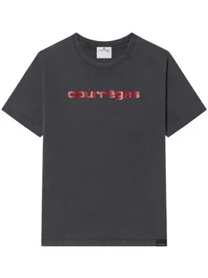 COURREGES Logo-print T-shirt - Grey