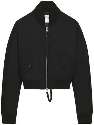 COURREGES Cropped Bomber Jacket - Black