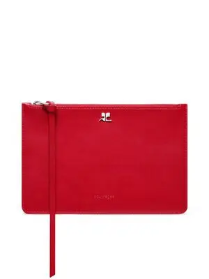 COURREGES Leather Wallet - Red