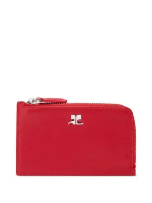 COURREGES Leather Wallet - Red