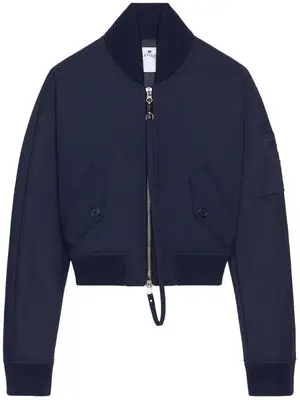 COURREGES Cropped Bomber Jacket - Blue