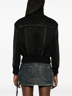 Attico Crystal-embellished Bomber Jacket