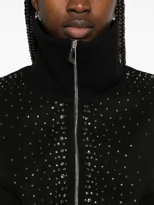 Attico Crystal-embellished Bomber Jacket