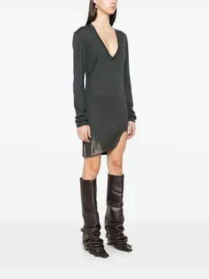 Attico Lurex-detail Mini Dress - Grey