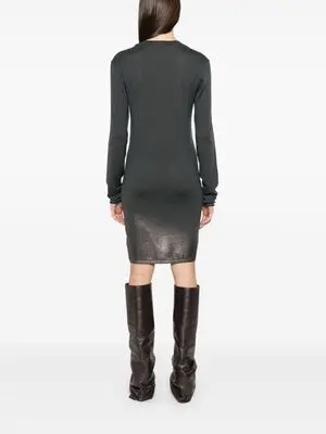 Attico Lurex-detail Mini Dress - Grey
