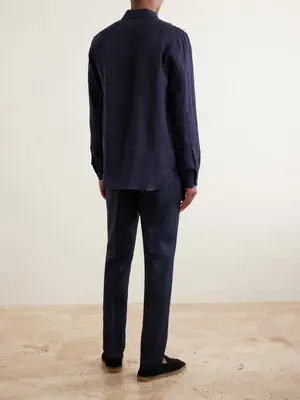 Orlebar Brown Justin Linen Shirt - Blue
