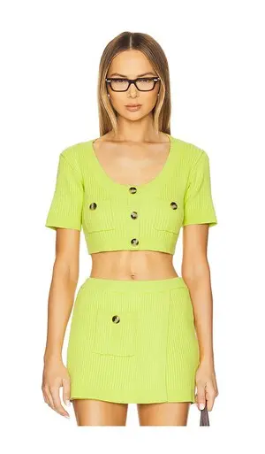 Matthew Bruch Knit Apron Crop Top