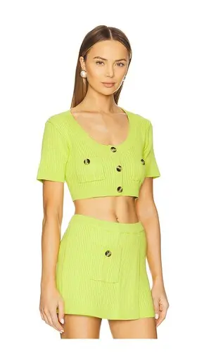 Matthew Bruch Knit Apron Crop Top