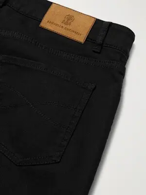 Brunello Cucinelli Slim-fit Straight-leg Jeans - Black