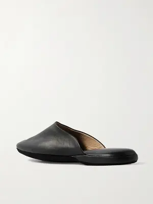 Charvet Nappa Leather Slippers - Black