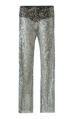 SIEDRES Alexium Sequined Straight-leg Pants
