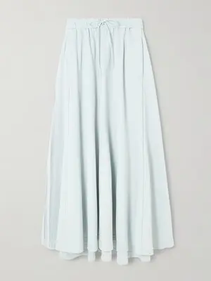 ADIDAS ORIGINALS Pleated Piqué Midi Skirt