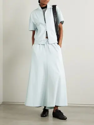 ADIDAS ORIGINALS Pleated Piqué Midi Skirt