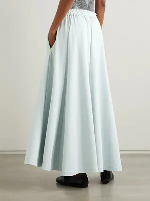 ADIDAS ORIGINALS Pleated Piqué Midi Skirt