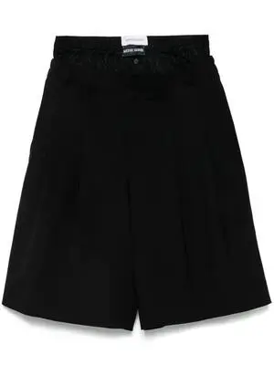 MARINE SERRE Twill Shorts - Black