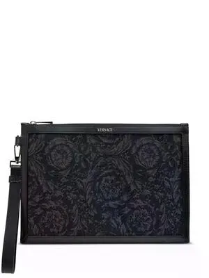Versace Barocco-jacquard Clutch - Black