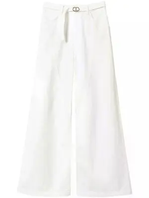 TWINSET Oval T Wide-leg Jeans