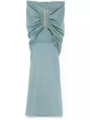 Rick Owens Prong-detail Jersey Mini Dress - Blue