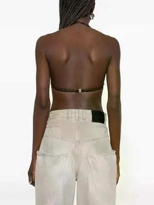 Rick Owens Leather Bra Top - Brown