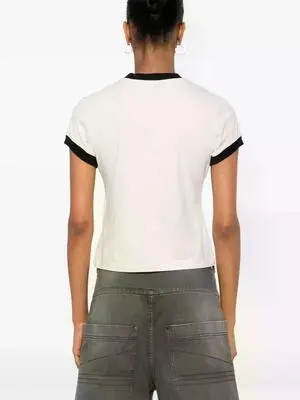 Off-White Logo-embroidered T-shirt - Neutrals