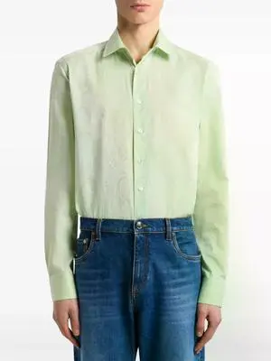 Etro Jacquard Cotton Shirt - Green