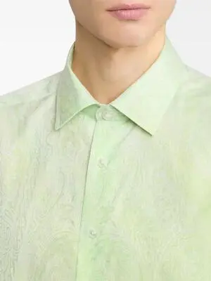 Etro Jacquard Cotton Shirt - Green