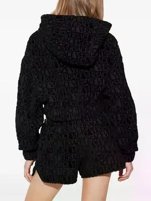 Versace I Love Baroque Cropped Hoodie - Black