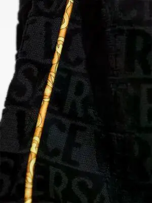 Versace I Love Baroque Cropped Hoodie - Black