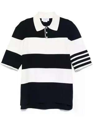 Thom Browne Striped Polo Shirt - White