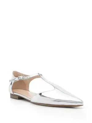 P.a.r.o.s.h Patent Ballet Flats - Silver