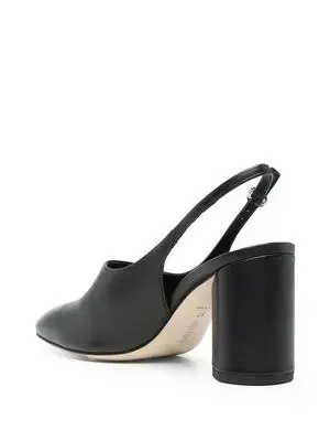 AeydĒ 75mm Leather Slingback Pumps