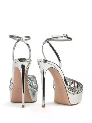 LE SILLA 140mm Embrace Sandals - Silver