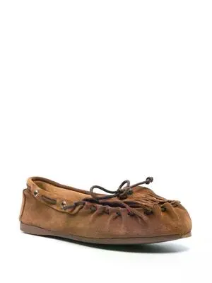 P.a.r.o.s.h Suede Boat Shoes - Brown