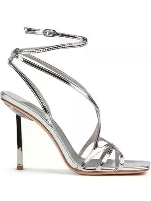 Le Silla Silver Tone Sandals For Women