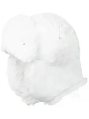 MAISON MICHEL Arthur Trapper Hat - White