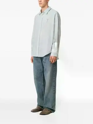 Ami De Coeur-embroidered Shirt - Blue