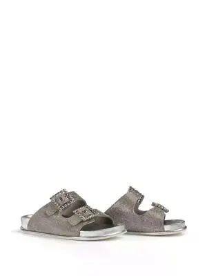 LE SILLA Poolside Slides - Silver