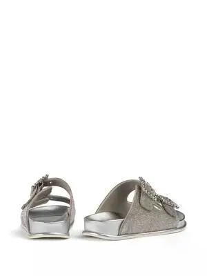 LE SILLA Poolside Slides - Silver