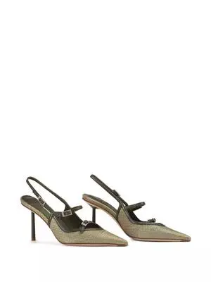 LE SILLA 80mm Morgana Slingback Pumps - Green