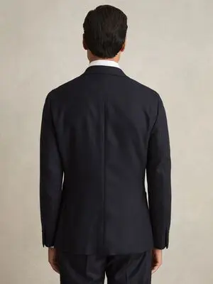 REISS Club Slim-fit Double-breasted Textured Wool-blend Blazer