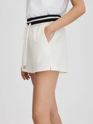 REISS Lexi Striped Drawstring Waistband Shorts