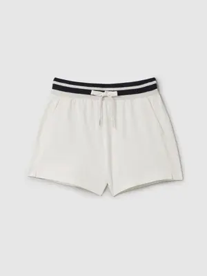 REISS Lexi Striped Drawstring Waistband Shorts