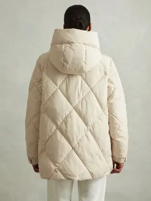 REISS Thea Quilted Puffer Coat