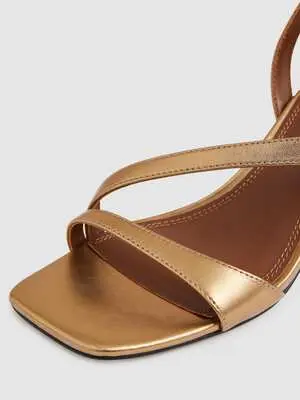 REISS Alice Strappy Leather Heeled Sandals