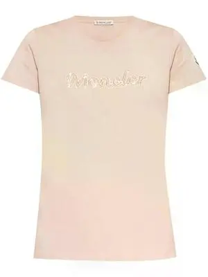 Moncler Bead-logo T-shirt - Pink