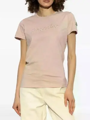 Moncler Bead-logo T-shirt - Pink